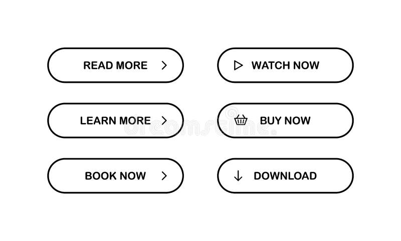 Black Web Buttons Set. Read More. Learn More. Watch Now. Download ...
