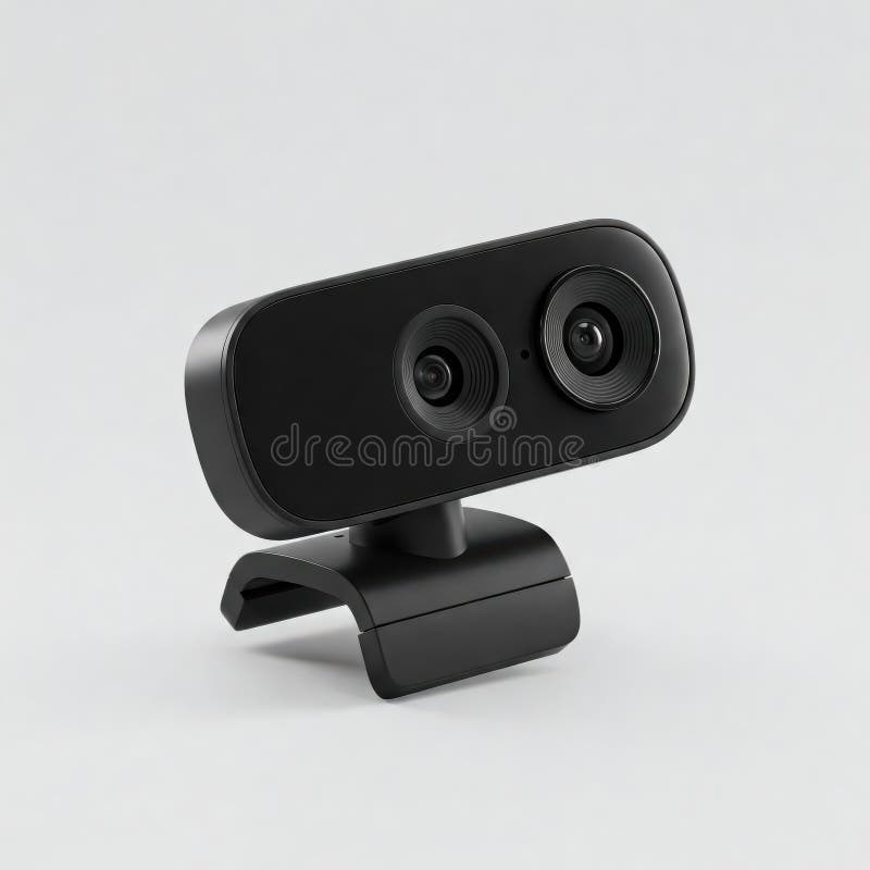 Black Webcam with Privacy Shutter Stock Photo - Illustration of glasses ...