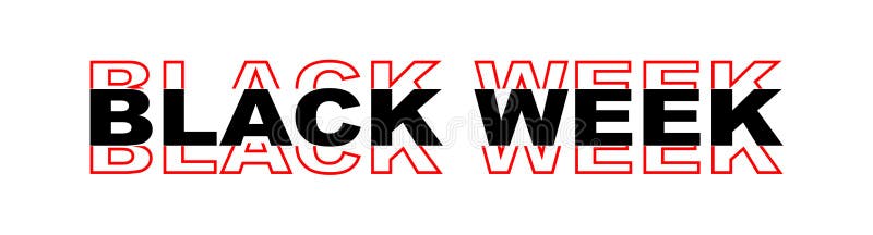Black Week Promotion Banner Tag. Vector EPS 10. Stock Vector ...
