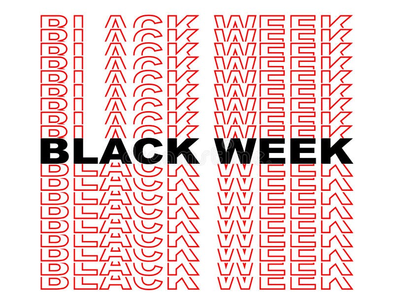 Black Week Promotion Banner Tag. Vector EPS 10. Stock Vector ...
