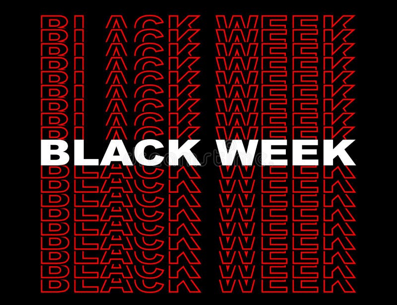Black Week Promotion Banner Tag. Vector EPS 10. Stock Vector ...