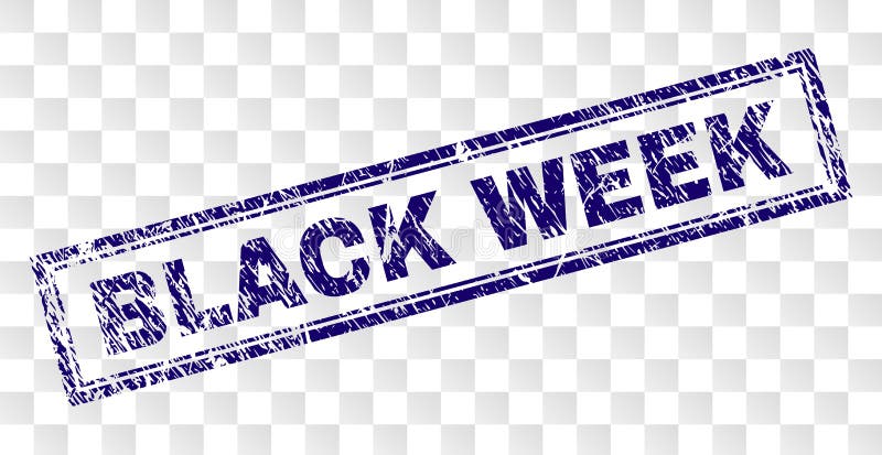 Grunge BLACK WEEK Rectangle Stamp Stock Vector - Illustration of ...