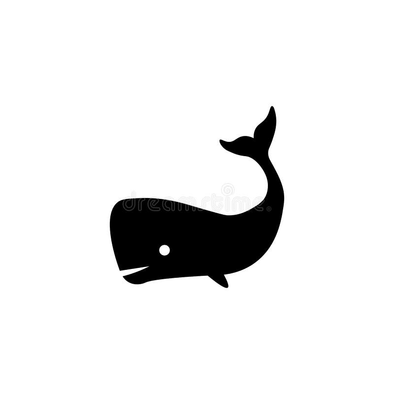 Black Whale Sign Icon. Vector Illustration Eps 10 Stock Illustration ...