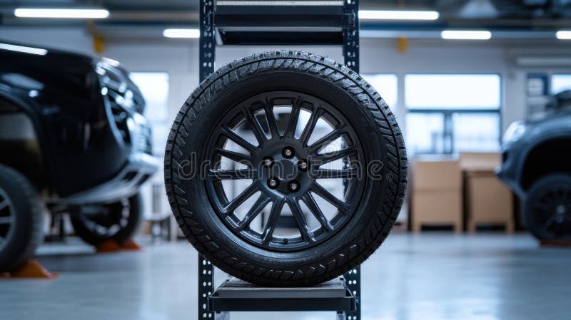 Black Wheel Close Up stock illustration. Illustration of design - 382000593