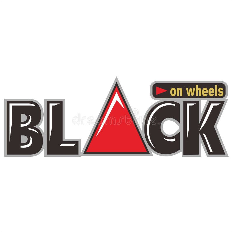 Black on Wheels Writing on a White Background Editorial Photography ...