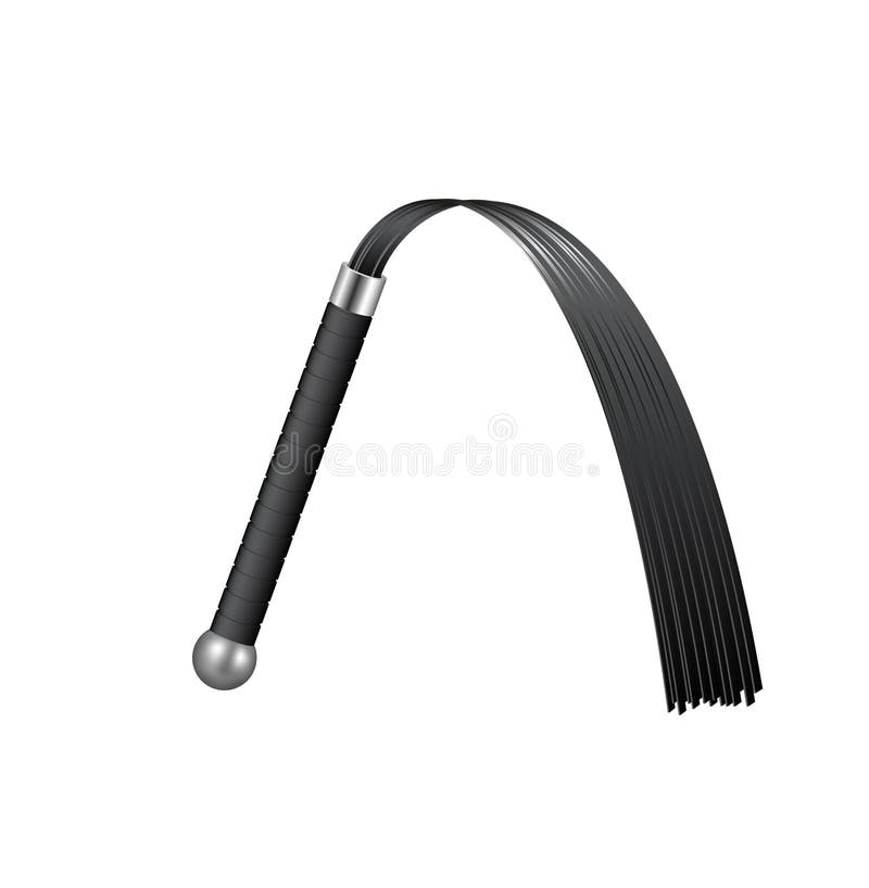 Black whip stock vector. Illustration of stress, pain - 29412540