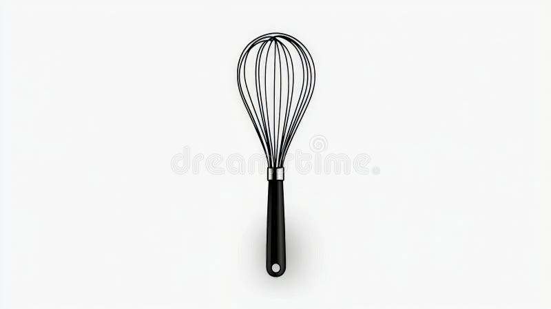 Black Whisk Kitchen Tool for Baking and Cooking with Modern Design on ...