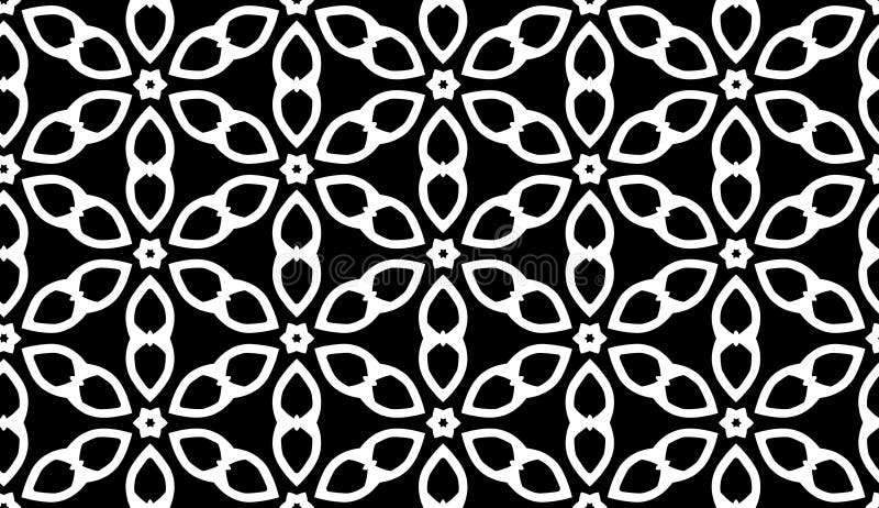Black and White Abstract Arabesque Pattern Stock Vector - Illustration ...