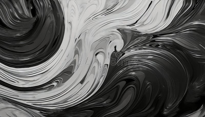 Black and White Abstract Art Pattern Shadow Paste Mark of Ink ...