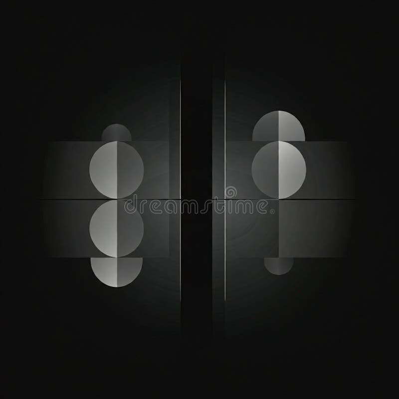 A Black and White Abstract Art Piece with Complex Inspired Composition ...