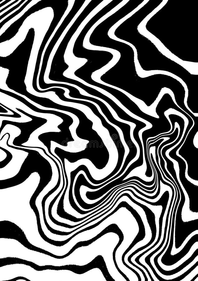 Black and White Groovy Abstract Liquid Textures Background Stock ...