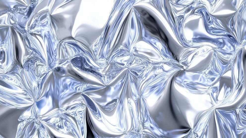 A Black and White Abstract Backdrop Showcasing a Liquid Chrome Texture ...