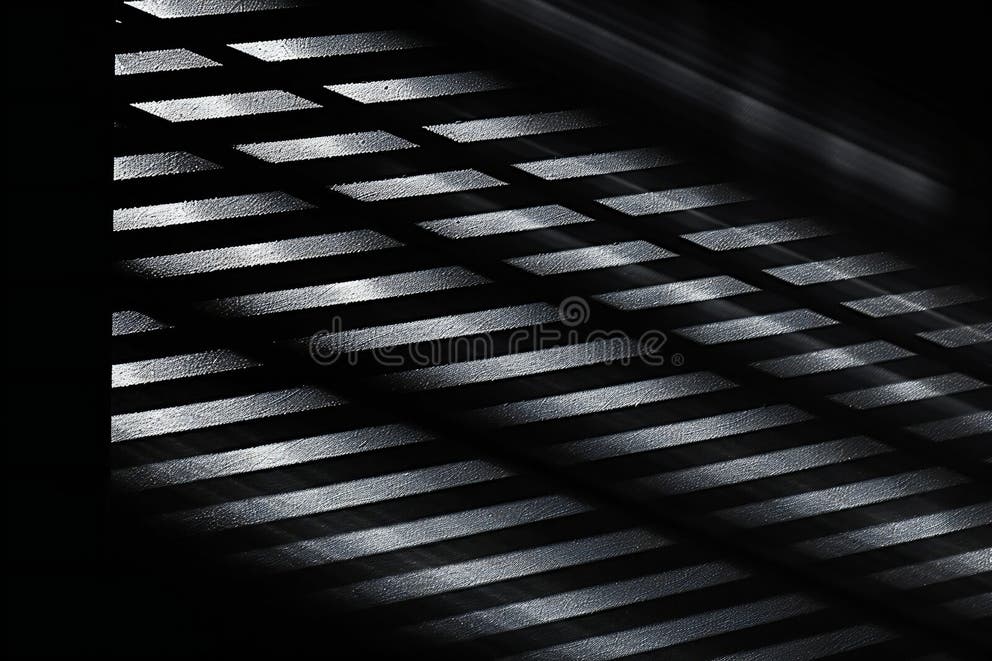 Black and White Abstract Background with Lines of Light through Slats ...