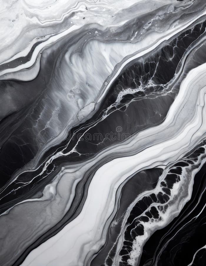 Black and White Abstract Background. Liquid Marble Pattern Stock Illustration - Illustration of ...