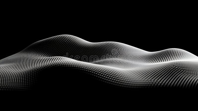 Black and White Abstract Background, a Monochromatic Wave Pattern ...