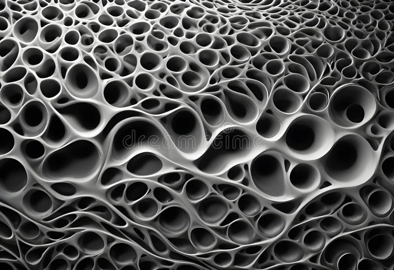 Black and White Abstract Background. an Organic Structure Resembling ...