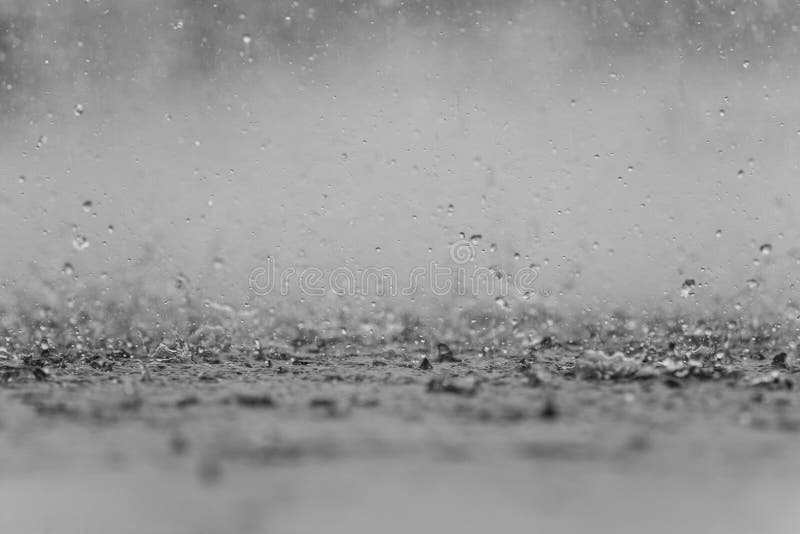 Black White Abstract Background Raindrop on the Ground. Stock Photo ...