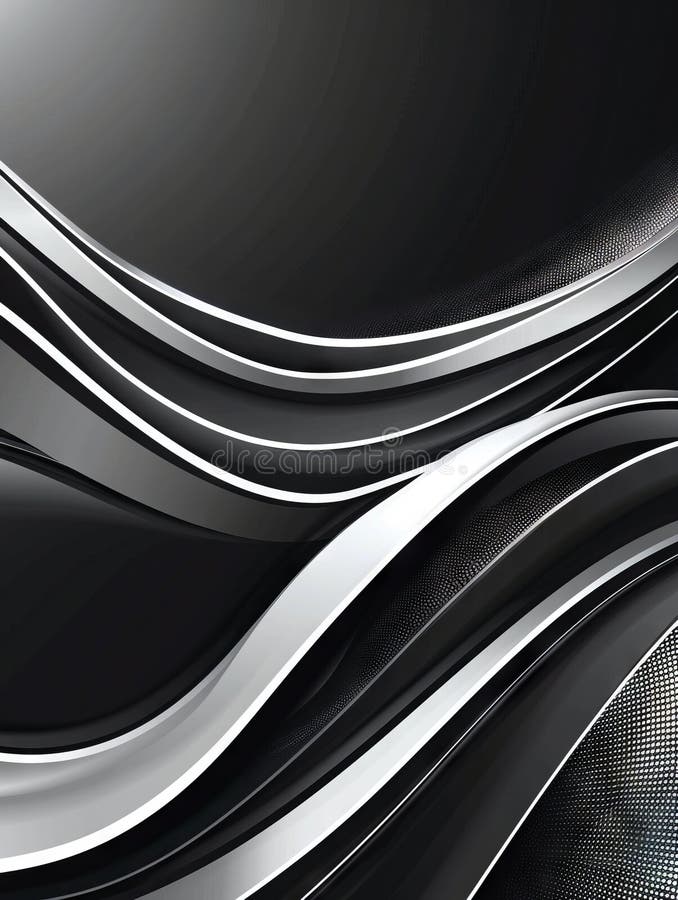 A Black and White Abstract Background with Wavy Lines Stock Photo ...
