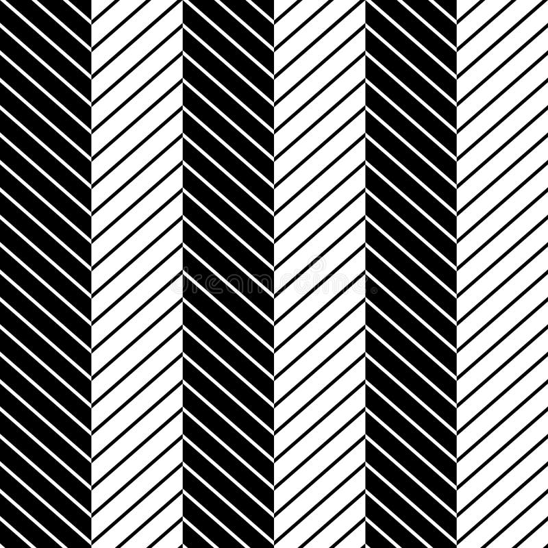 Black and White Abstract Chevron Striped Geometric Seamless Pattern ...