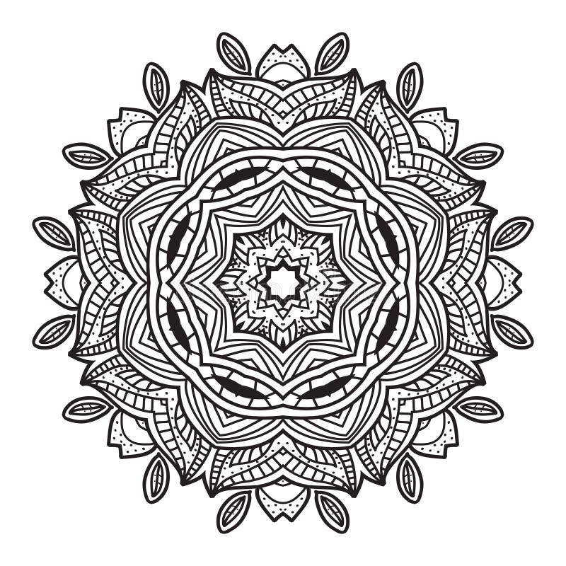 Black and White Abstract Circular Pattern. Stock Illustration ...