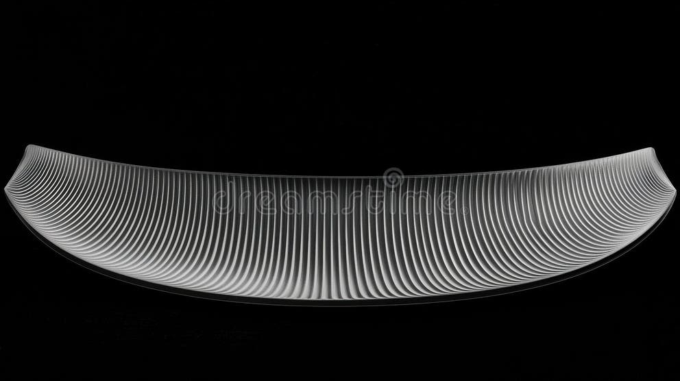 A Black and White Abstract Design of a Curved, Ribbed Surface. Stock ...