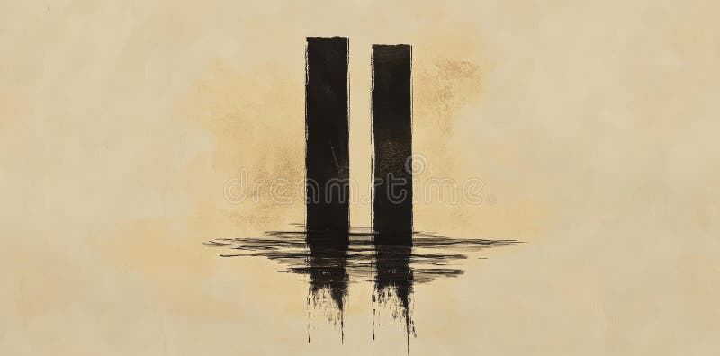 A Black and White Abstract Design Showcasing Three Lofty Rectangles ...