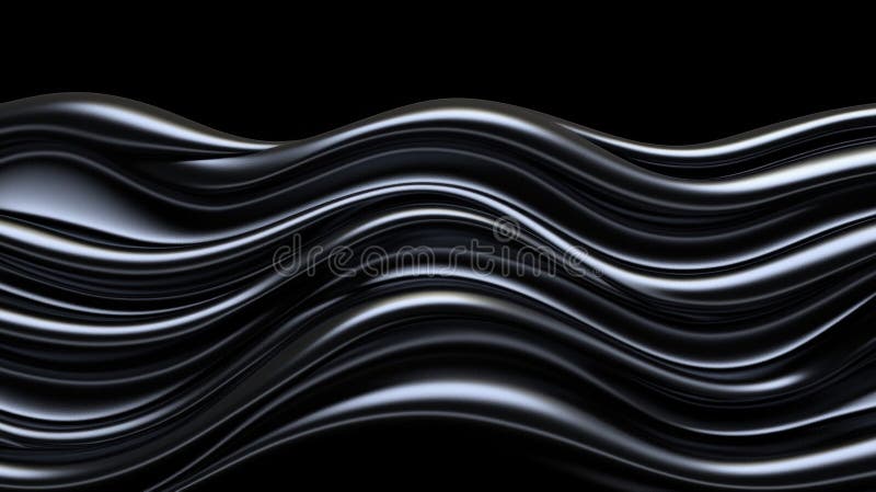 A Black and White Abstract Design with a Wave-like Pattern. Stock Image ...