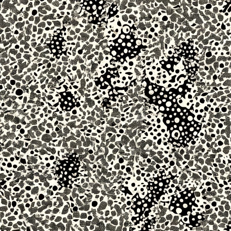 Black and White Abstract Dot Pattern Stock Illustration - Illustration ...