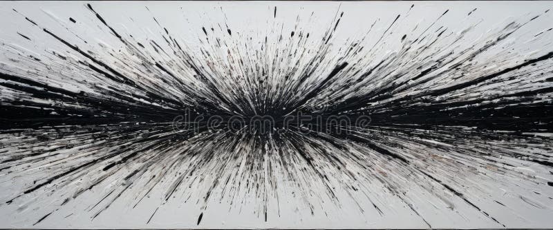 Black and White Abstract Explosion Artwork Stock Image - Image of ...