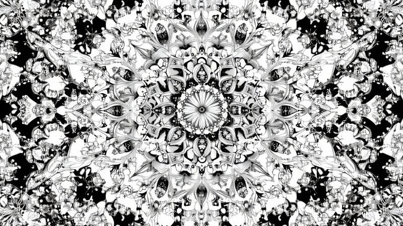 Black and White Abstract Geometric Pattern Design Stock Illustration ...