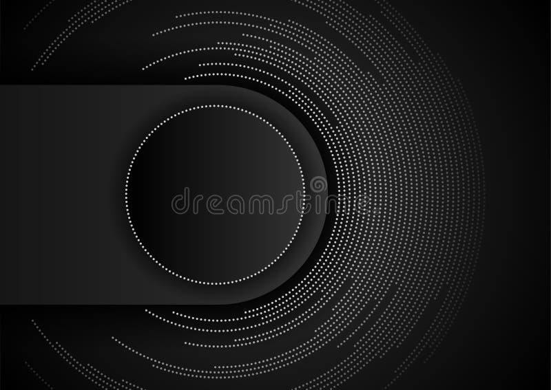 Black White Abstract Geometric Tech Background with Dotted Lines ...