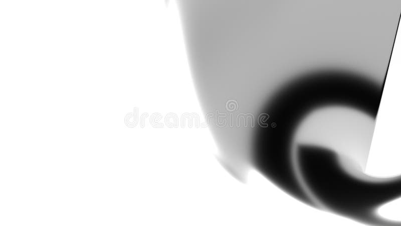 Black and White Abstract Illustration - Curved Pattern. 3d Rendering ...