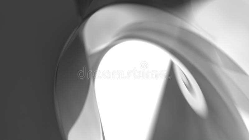 Black and White Abstract Illustration - Curved Pattern. 3d Rendering ...