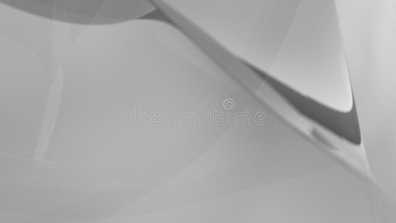 Black and White Abstract Illustration - Curved Pattern. 3d Rendering ...