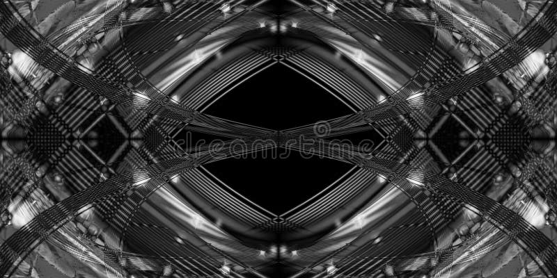 Black and White Abstract Illustration. Geometric Symmetric Background ...