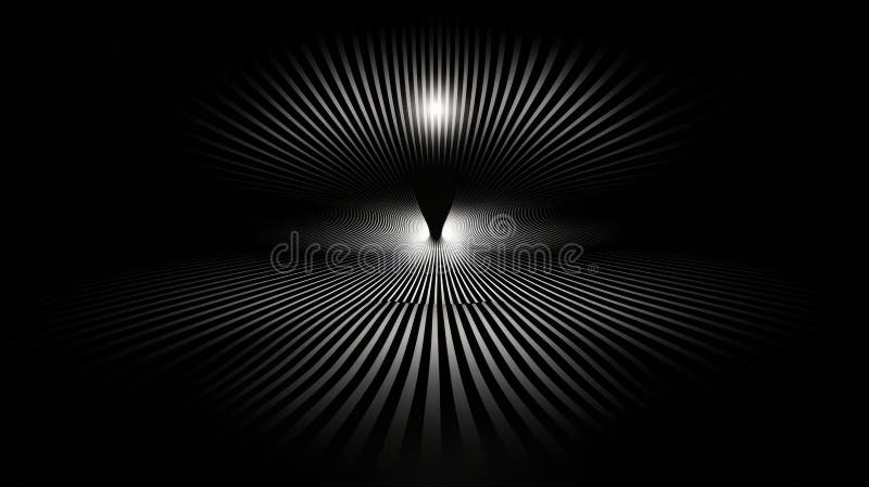 A Black and White Abstract Image with a Central Light Source. Stock ...