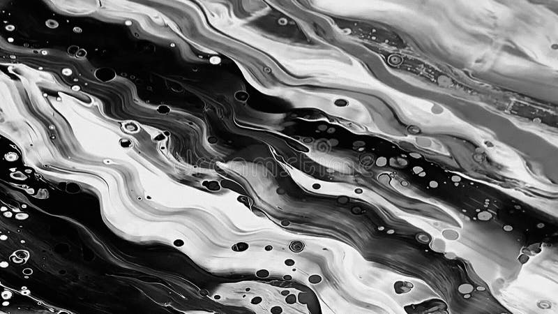 Black and White Abstract Liquid Metallic Reflection Color Gradient ...