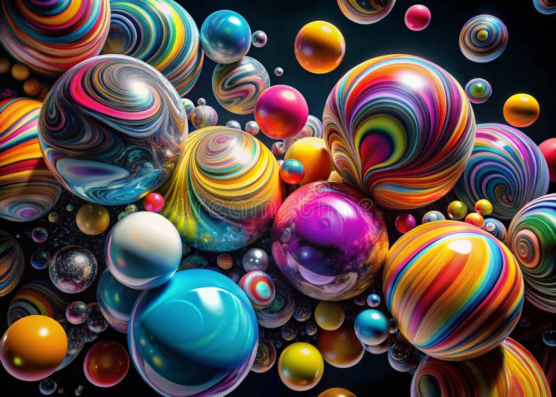 Black and White Abstract Metaball Design a Panoramic Exploration of ...