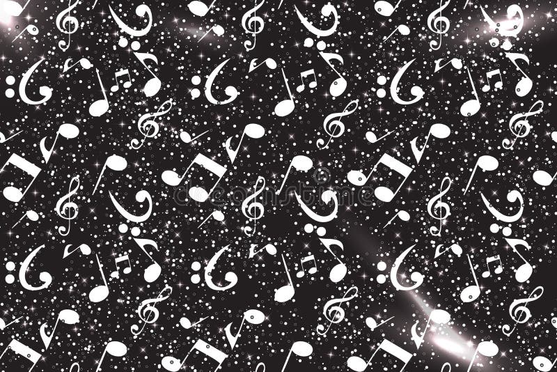 Black and White Abstract Music Background. Vector Illustration Stock ...