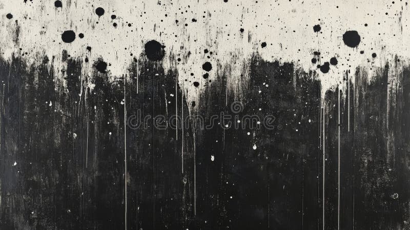 Black and White Abstract Paint Splatter Texture Stock Illustration ...