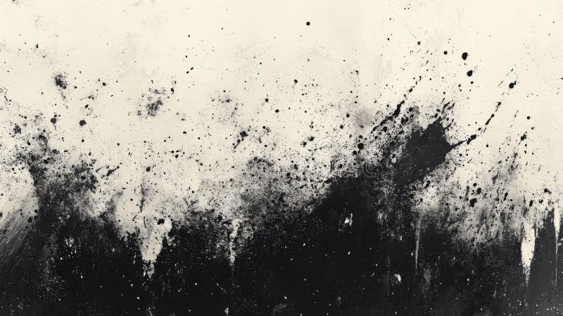 Black and White Abstract Paint Splatter Texture Stock Illustration ...