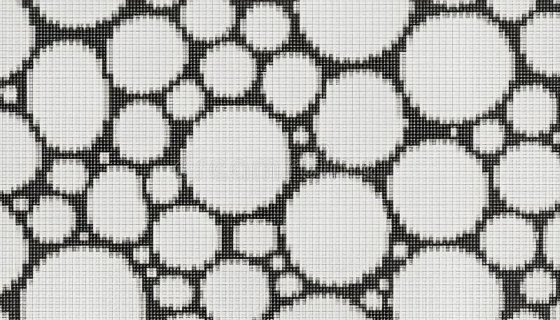 Black-and-white Abstract Pattern with Organic Circles, Polka Dots, and ...