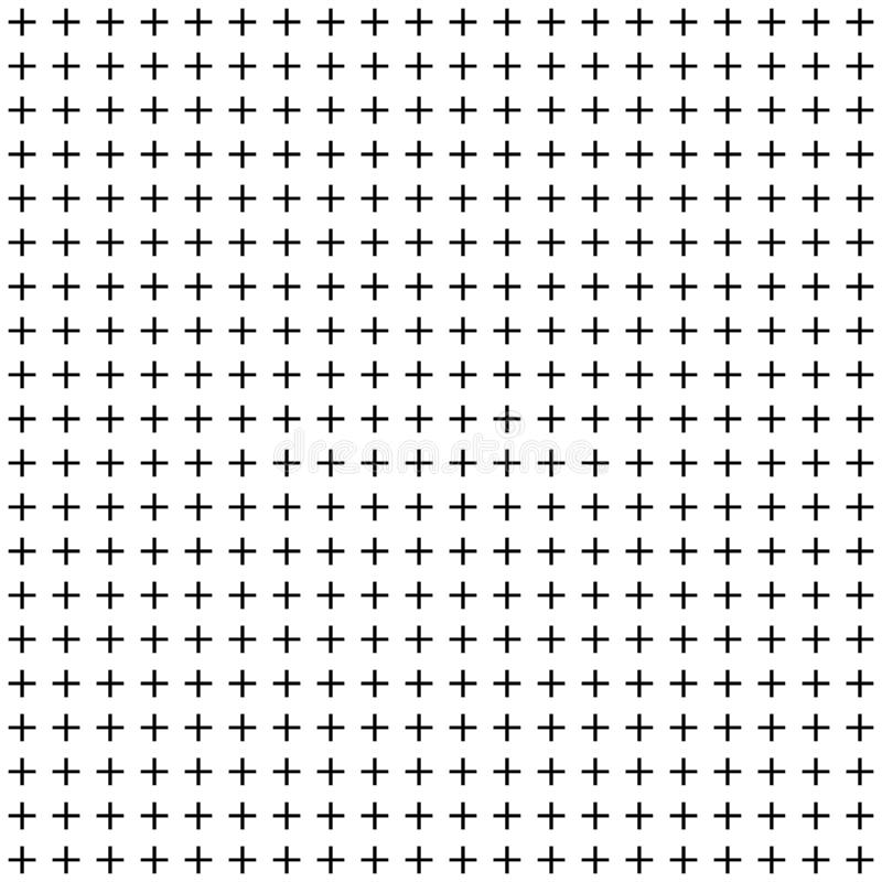 Black and White Abstract Plus Sign Seamless, Pattern Background Stock ...