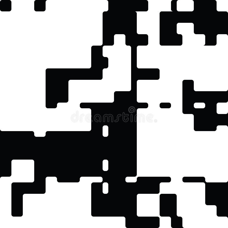 Black and White Abstract Rounded Rectangles Art Graphic Design Stock ...