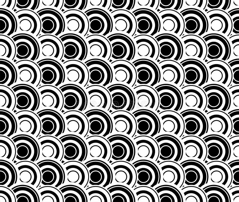 Black and White Abstract Seamless Pattern Stock Vector - Illustration ...