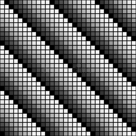 Black and White Abstract Seamless Pixel Pattern Stock Illustration ...