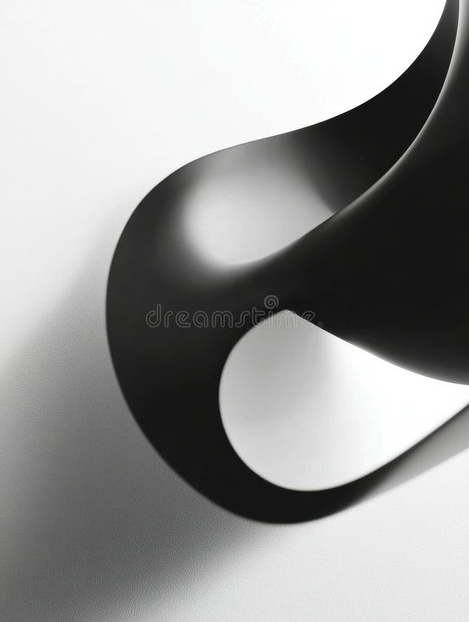 Black and White Abstract Shapes Create a Minimalist Composition with ...