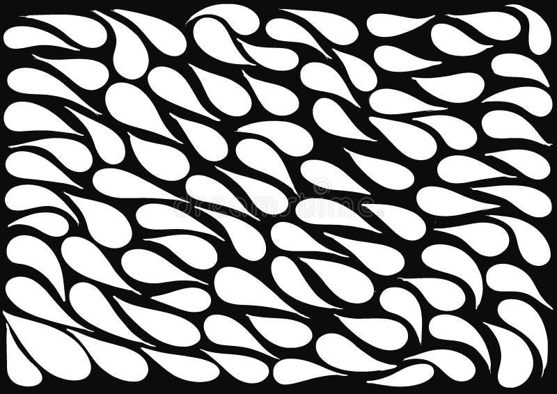 Black and White Abstract Teardrop Pattern Background Wallpaper for ...