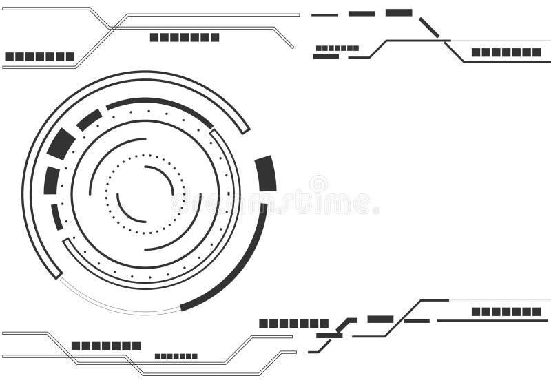 Black and White Abstract Technology Background. Futuristic Digital ...