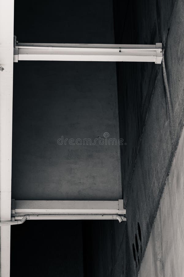 Abstract Black and White Line Design with Normal Parking Garage. Stock ...